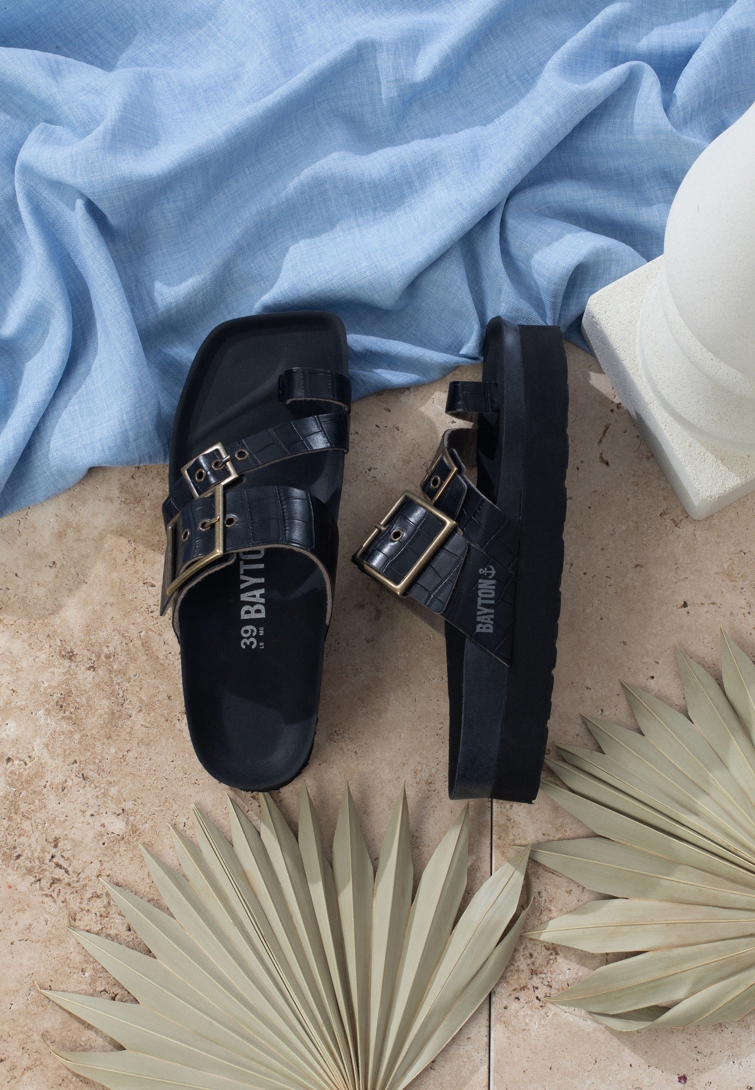 Women's Castel Black Bayton Platform Sandals