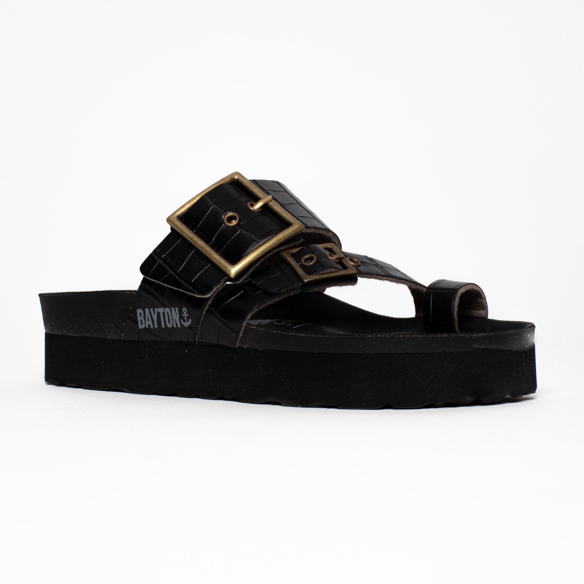 Women's Castel Black Bayton Platform Sandals