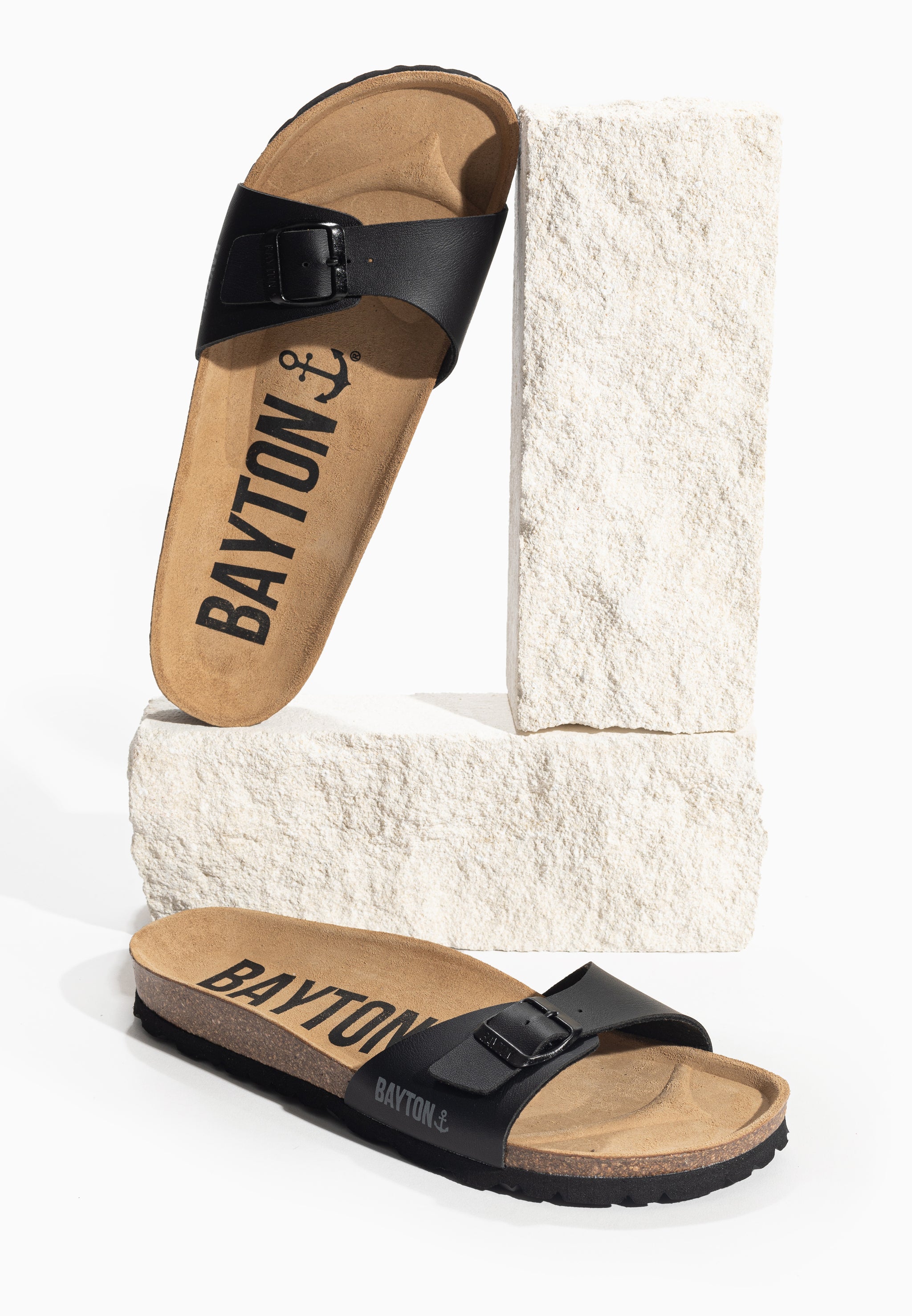 Sandales 1 Bride Zephyr Noir Bayton Homme