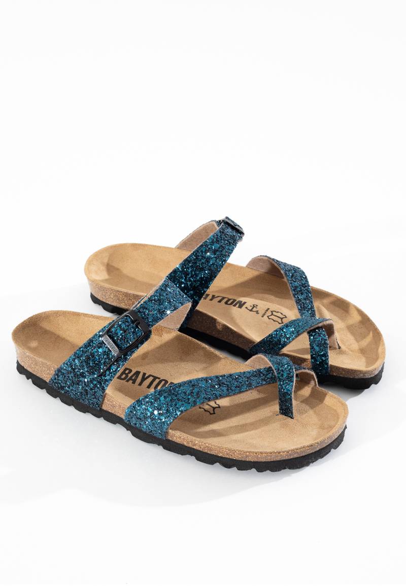 Bayton Women's Diane Navy Blue Toe-Thong Sandals
