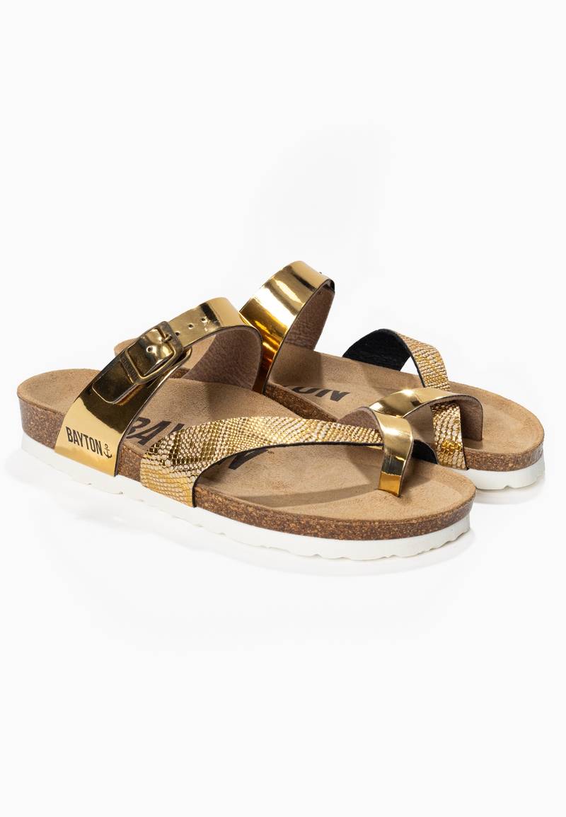 Bayton Women's Diane Gold Toe-Thong Sandals
