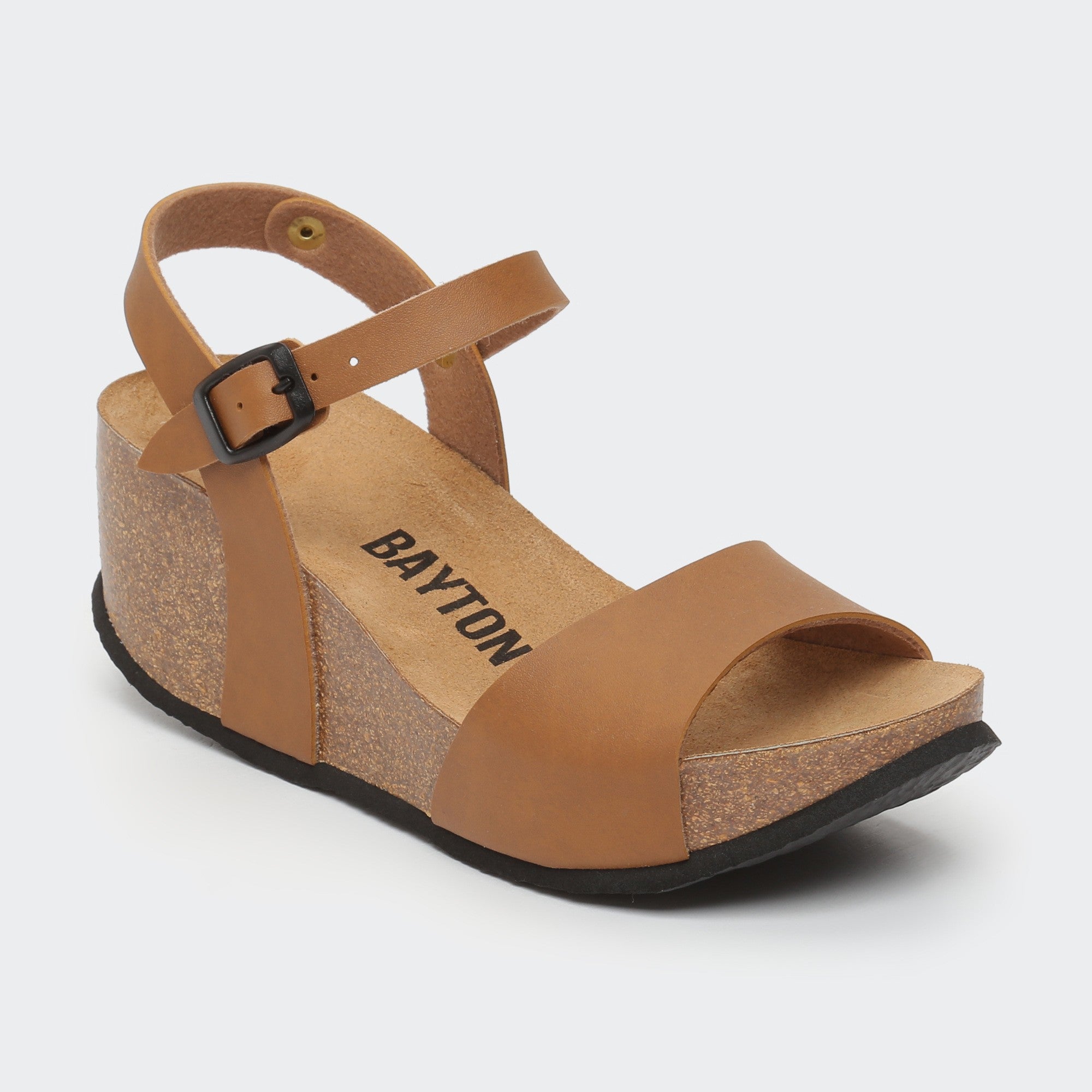 Sandales Maya Camel Compensées et Semi-compensées Bayton femme